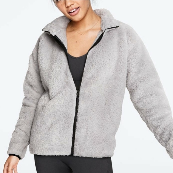 PINK Victoria's Secret | Jackets & Coats | Pink Sherpa Teddy Jacket ...